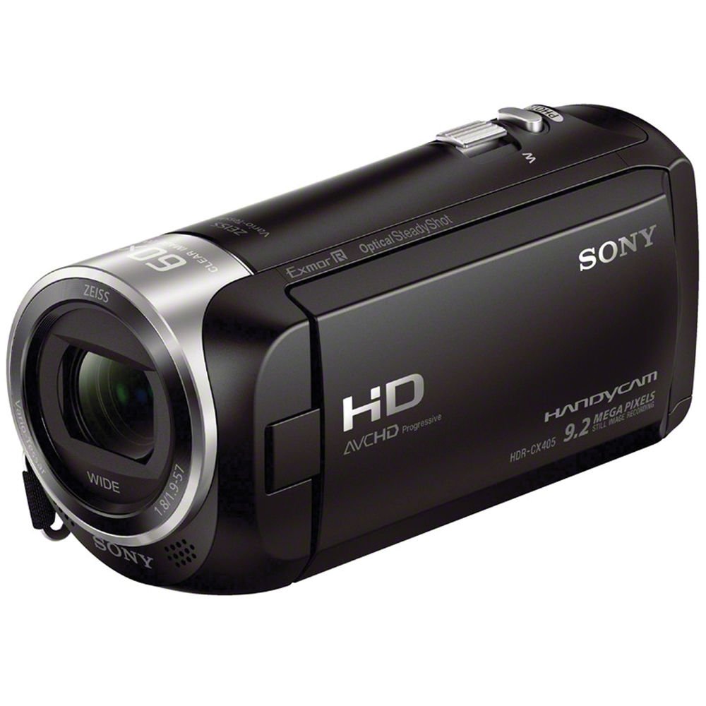 Sony HDR-CX405 HD Handycam (HDRCX405/B) + 64GB Memory Card + Bag + NP-BX1 Battery + Card Reader + HDMI Cable + Charger + Flex Tripod + Memory Wallet + Cleaning Kit, Black (Renewed)