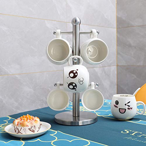 BESPORTBLE Mug Holder Tree, 1pc Stainless Steel Household Cup Drying Storage Rack Holder Stand Creative Cup Organizer for Home Coffee Counter Bar