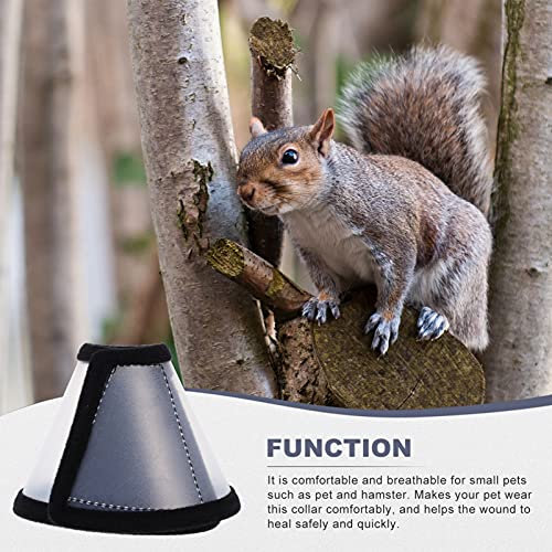 balacoo 2Pcs Small Pet Hamster Recovery Collar Soft Mini Elizabeth Circle Adjustable Neck Cone for Small Animals Rabbits Guinea- Pigs Hamster Hedgehog Birds