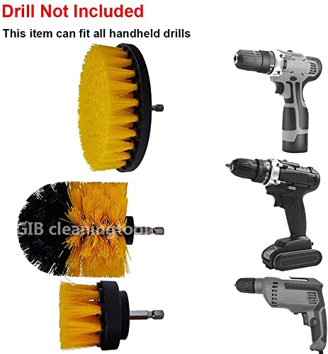 GIB cleaningtool Auto Car Detailing Kit Interior Exterior - 5 Detail Brush, 3 Wire Brush, 3 Drill Brush, 2 Car Wash Sponge,1 Cone Sponge,1 Microfiber Mitt, 1 Automotive Air Vent Brush and Cloth