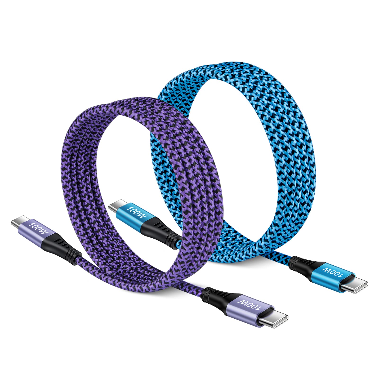 100W USB C to C Charging Cable for Samsung Galaxy A14 5G A13 A03S A23 S23 A54 A53 A34 A24 S22 Ultra S21 S20 FE Z Flip4 3 Z Fold4,iPad,Mac Book,Google Pixel 7a 7 Pro 7 6a 6 Pro 5a 2Pack 6FT Cord