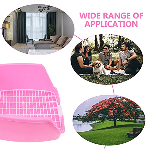 Balacoo Litter Box for Rabbit Pink Rabbit Litter Box Toilet Potty Trainer Litter Bedding Box for Small Animals Rabbits Bunny Guinea Pigs Chinchilla Ferret Cage Supplies Large Rabbit Litter Box