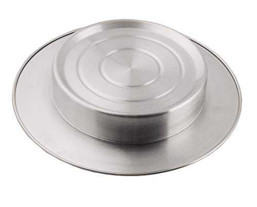 Communion Ware Holy Wine Serving Tray with A Lid & A Stacking Bread Plate with A Lid + 40 Cups - Stainless Steel (Matte)