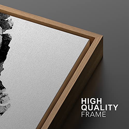SIGNWIN Framed Wall Art Print Set Black & White Close Up Tree Ring Details Nature Wilderness Photography Modern Art Rustic Relax/Calm Multicolor for Living Room, Bedroom, Office - 24"x36"x2 Natural