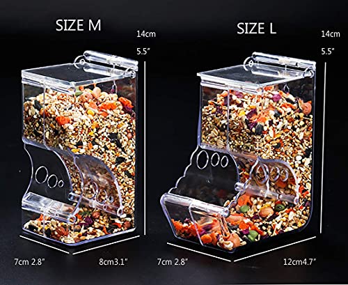 Qielie Hamster Feeder,Automatic Food Dispenser Plastic Bowl,Suitable for Feeding Hamsters, Guinea Pigs, Pigeons, Parrots, Hedgehog,and Other Small Animals (400ml)