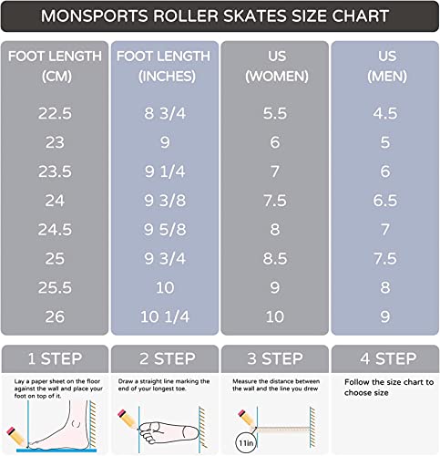 Roller Skates for Women with Suede High-top Double Row Rollerskates, Unisex-Adult Derby Skate for Beginner,Fast Braking Rink Skates