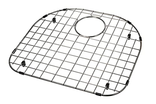 Silver Lake 23" L x 21" W x D x 9" Single Bowl D Shape Undermount Kitchen Sink 18 or 16 Gauge with Grid, Clips, Strainer (SLU430) (16 Gauge)