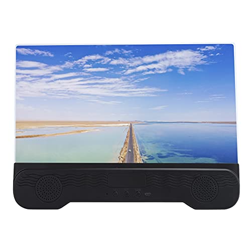 14" Screen Magnifier, HD Mobile Phone Magnifier with Bluetooth Speaker, Smartphone Screen Projector for Movies Videos and Gaming