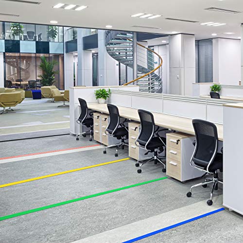 8 Rolls Carpet Marker Strips Carpet Nylon Carpet Strips for Classroom, Teachers, Office, Social Distance, 8 Colors (210 Feet)