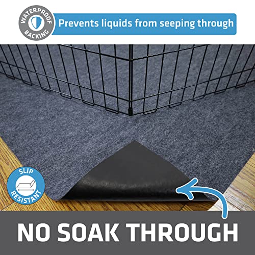 Drymate Dog Playpen Mat, Absorbent, Waterproof, Non-Slip, Machine Washable, XL Size (60β x 74β), Reusable Puppy Pad for Training, Whelping, Housebreaking, Incontinence, and Crate/Kennel (USA Made)