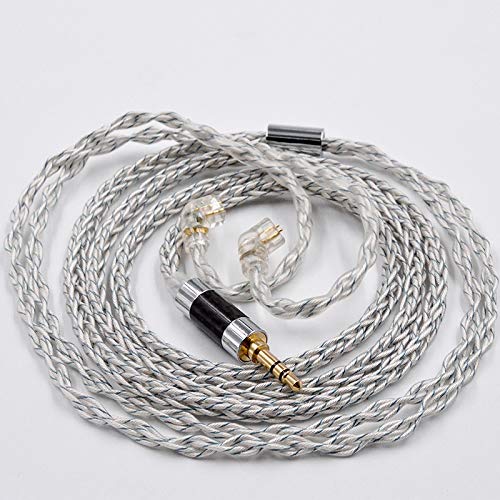 FAAEAL KZ ZSN ZS10 PRO Upgrade Earphone Cable,8 Core Cable Silver Blue Hybrid 784 Cores Silver Plated Upgrade Cable,Dedicated Cable 2Pin 0.75mm Replacement Headphone Wire for KZ ZSX Zax ZSN PRO