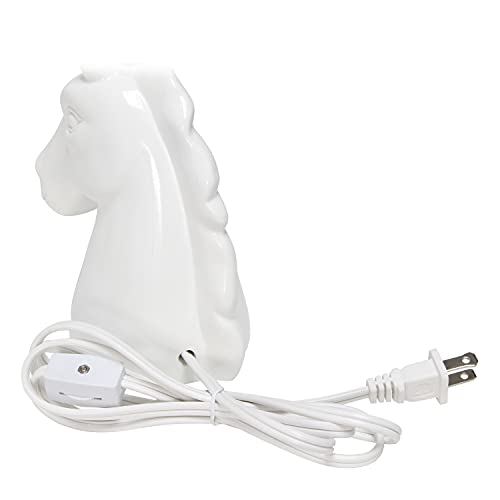 Simple Designs LT1078-PNK Sparkling Glitter Unicorn Table Lamp, Pink