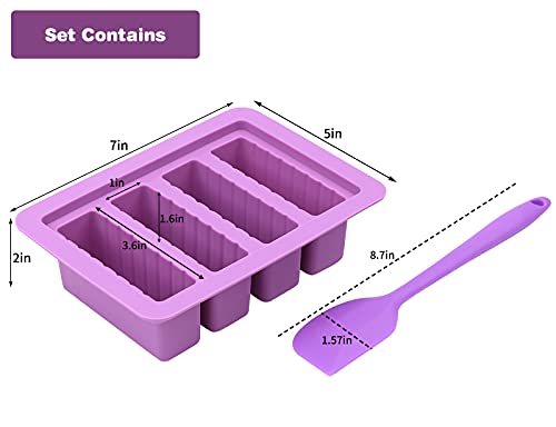 Silicone Butter Mold, Butter Molds Tray with Lid,Large Butter Maker with Food Grade Silicone Spatulas,Rectangle Container for Brownies,Homemade Butter,Herbed,Garlic Butter