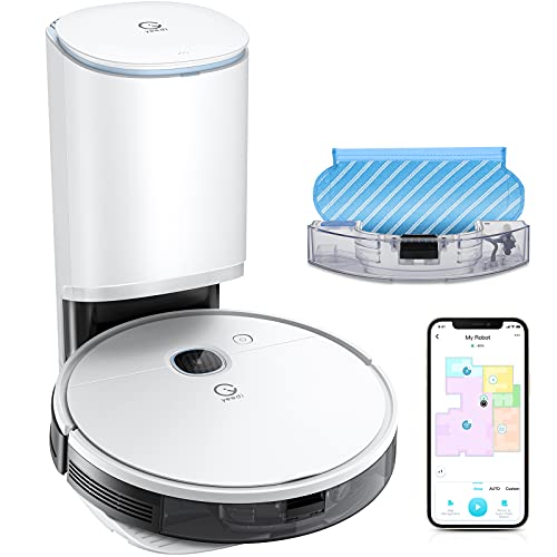 Yeedi vac Station Robot Vacuum and Mop,Self Emptying 3 in1,3000Pa Suction, 200Mins Runtime with Clean Schedule,Smart Mapping and Carpest Detection,Virtual Boundary