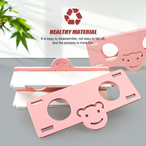 Bac-kitchen 5 Pcs Hamster Wooden Seesaw Tunnel Toy, Hamster Hide Playground Tubes and Tunnels Gym Exercise Fun Toy, Hamster Cage Accessories for Chinchilla Dwarf Hamster Gerbil Guinea Pig(H01)