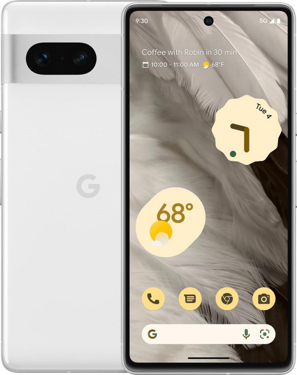 Google Pixel 7 5G, US Version, 128GB, Snow - Unlocked (Renewed)