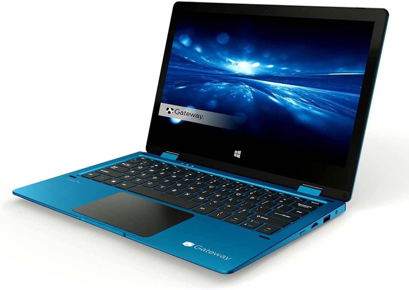 Gateway GT11-M 11.6" HD 2-in-1 Convertible Laptop in Blue, Intel N4020, 4GB RAM, 64GB SSD, Mini-HDMI, Webcam, Windows 11 S