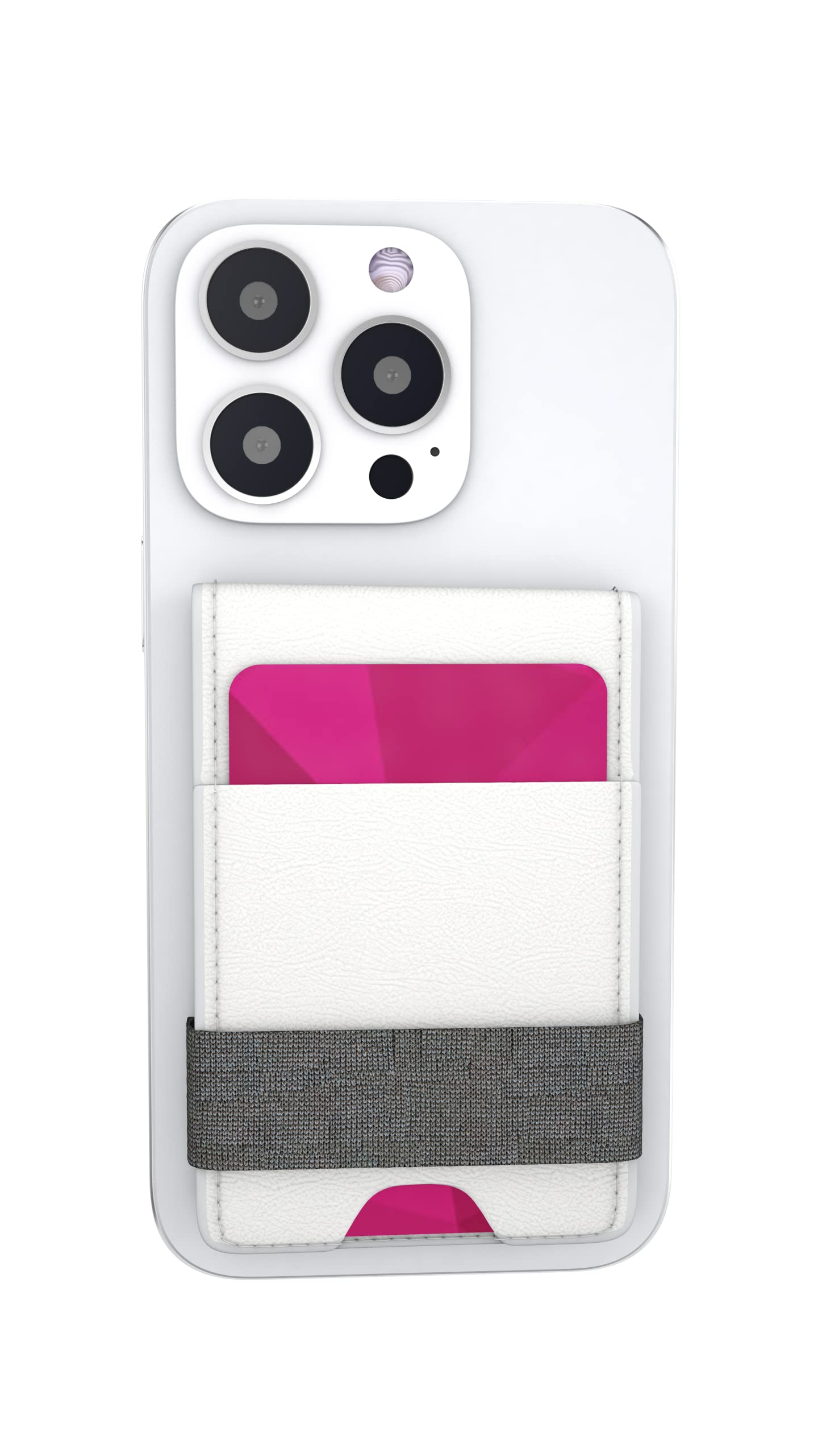 CHEAP SUNDAY for Magsafe Wallet Stand, Adjustable Magnetic Card Holder Compatible with iPhone 14/14 Plus/14 Pro/14 Pro Max and 13/12 Series (White)