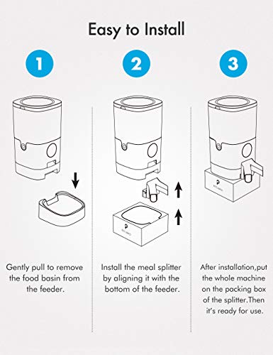 PETLIBRO Two-Way Pet Meal Splitter, Multiple Cat Feeder Accessories for Two Cats or Dogs, Same Time Feeding Food Dispenser Suitable for Automatic Cat Feeder Model PLAF001, PLAF101,PLAF002