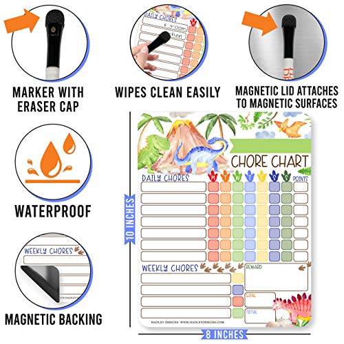 1 Dinosaur Kids Chore Chart Magnetic, 1 Dino Behavior Chart for Kids at Home, Magnet Reward Chart for Kids, Kids Reward Chart Behavior, My Responsibility Chart for Kids, Star Chart for Kids Behavior