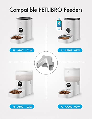 PETLIBRO Two-Way Pet Meal Splitter, Multiple Cat Feeder Accessories for Two Cats or Dogs, Same Time Feeding Food Dispenser Suitable for Automatic Cat Feeder Model PLAF001, PLAF101,PLAF002
