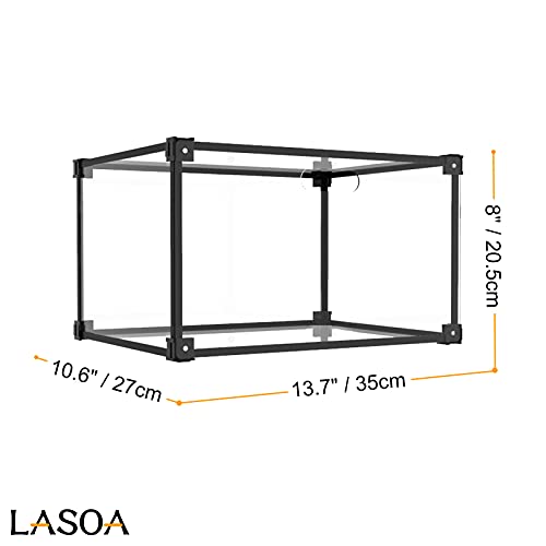LASOA Clear Acrylic Shoe Box, Foldable Stackable Plastic Shoe Box Magnetic Side Open Fully Transparent Sneaker Display Box Containers, Shoe Organizer for Booties, Sneakers, Collectibles, 2 Pack