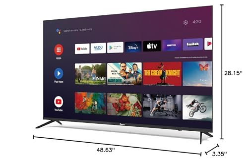 Impecca 55-in. Ultra HD 4K Smart TV, Remote w/Google Assistant Voice Recognition, Google Play, Netflix, YouTube, Movies, Etc, Chromecast Built-in