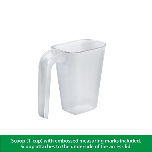 Buddeez Airtight Pet Food Storage Container - 50 QT/50 LB Capacity Dog Food Storage Container, Cat Food Container, Bird Seed Storage Container, Rolling Storage Bin, Air Tight with Handle & Scoop