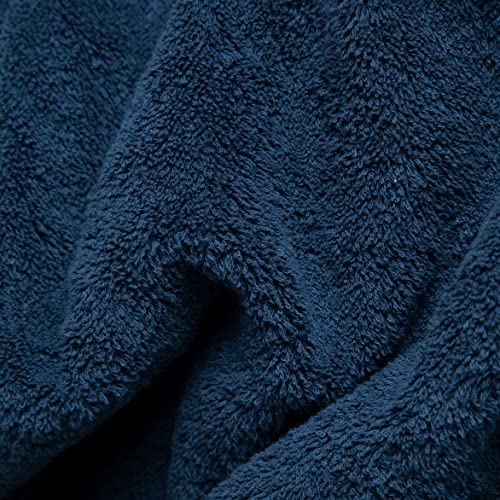 Nebia Hand Towel for Bathrooms, Showers, and Bath Tubs, Made from Recycled Materials, Soft and Absorbent, Machine-Washable, Quick Dry, 15” x 30”, Navy
