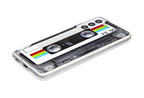 FAteam Case for Galaxy S21 5G, Shockproof Scratchproof with TPU Soft Bumper Retro Cassette Tape Case Compatible with Samsung Galaxy S21 5G (6.2 Inch)