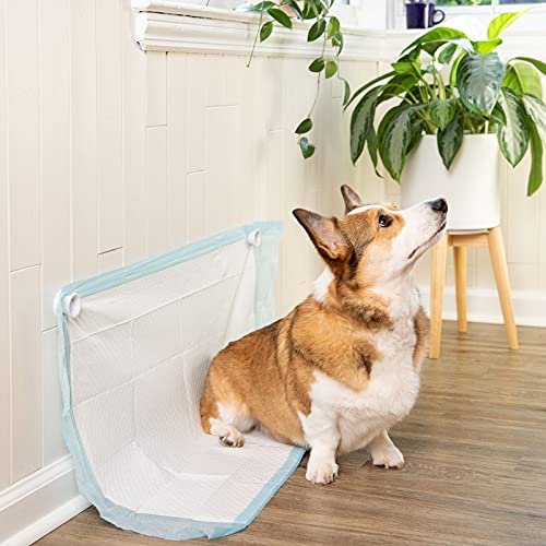 MYMOON HOME Pee PAD Holder (Pack of 2) β Works with Any Type of Wee Wee Pads for Easy cleanup of Marking and Leg Lifting Dogs. (White)