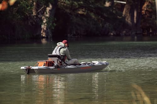 Pelican Catch Mode 110 Fishing Kayak - Premium Angler Kayak with Lawnchair seat, Granite - 10.5 Ft.