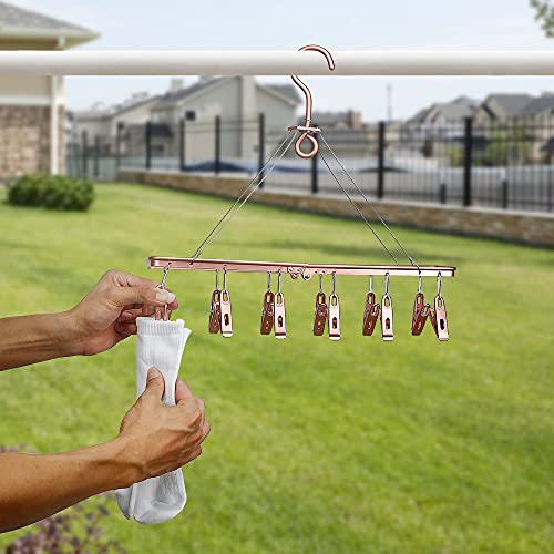 KANGCAI Sock Hanger Clothes Drying Rack Mitten Drying Rack herb Drying Rack tendederos de ropa para secar Foldable Drying Racks for Laundry Racks for Apartments(Pink)