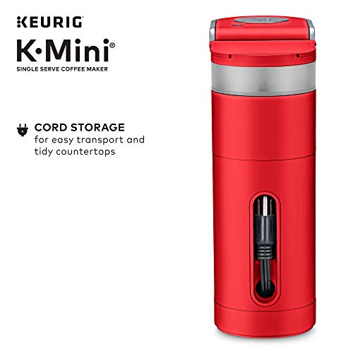 Keurig K-Mini Coffee Maker, Single Serve K-Cup Pod Coffee Brewer, 6 to 12 oz. Brew Sizes, Poppy Red (Renewed)