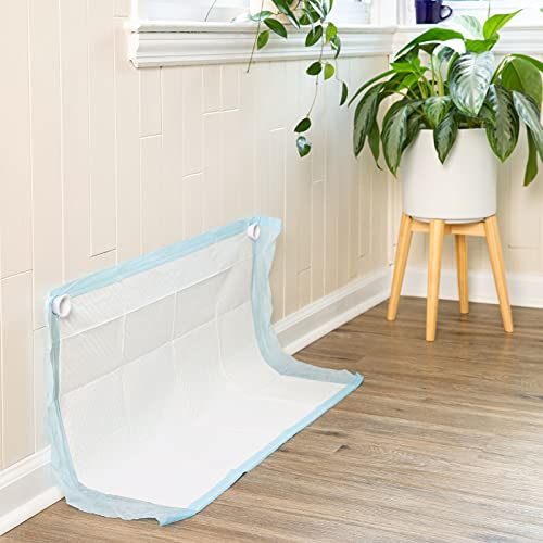 MYMOON HOME Pee PAD Holder (Pack of 2) β Works with Any Type of Wee Wee Pads for Easy cleanup of Marking and Leg Lifting Dogs. (White)