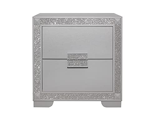 Global Furniture USA Chalice Nightstand, Silver