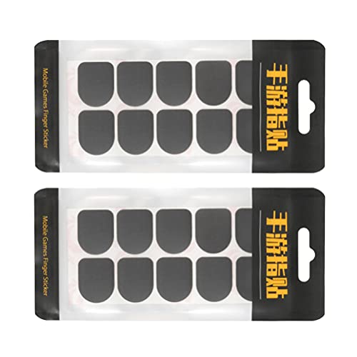 Healifty 20 Pieces Gaming Finger Sleeves Anti- Sweat Disposable Seamless Touchscreen Finger Covers Stickers Carbon Fiber Controllers Finger Thumb for Mobile Phone Game