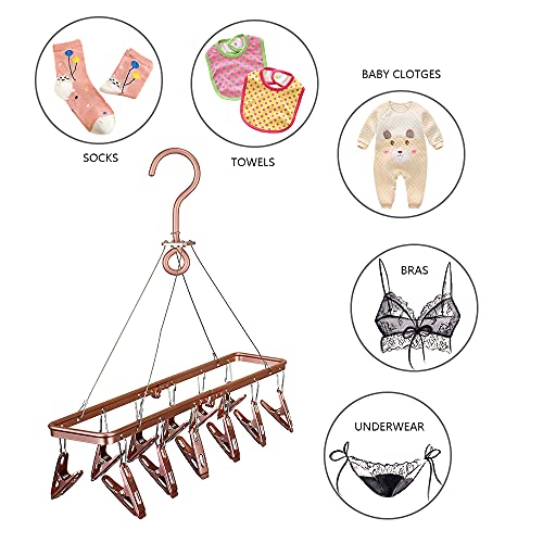 KANGCAI Sock Hanger Clothes Drying Rack Mitten Drying Rack herb Drying Rack tendederos de ropa para secar Foldable Drying Racks for Laundry Racks for Apartments(Pink)