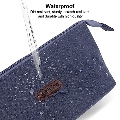 Gutliebe Pencil Case Multifunctional Pen Bag Pouch Pen Marker Case Pouch Bag Holder Small Cute Capacity for High Middle Primary School Student Teen Boy Portable (Black)