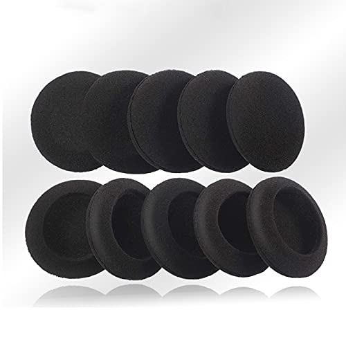[10 Packs] Foam Ear Cushion Cover,2.3inch/60mm Foam Earpads Ear Pad Cushion Cover,Universal Replacement Durable Lightweight Black Windshield Headphones Noise Prevention Ear Cap Ear Pad Cover Black