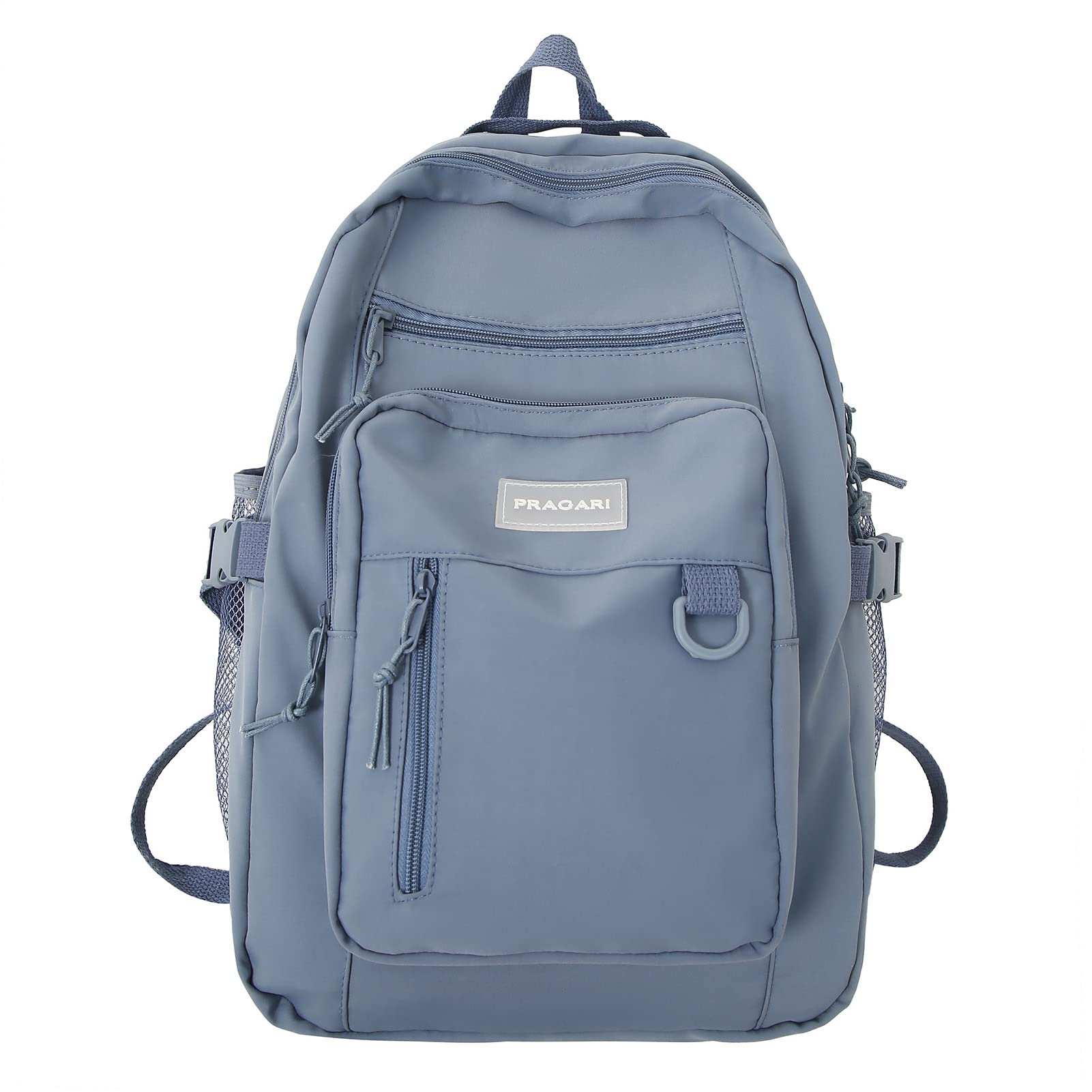 PRAGARI Kids Backpack for School Cute Aesthetic Blue Backpack Girls Student Bookbag Women Travel Lightweight Book Bag