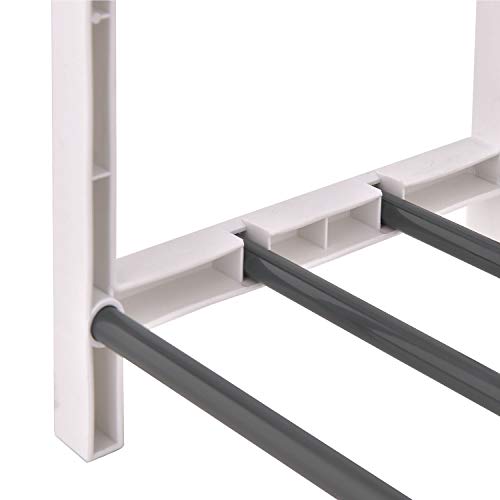 4 Tiers Shoe Rack,12 Pairs Shoe Storage Organizer Shelves for Closet/Entryway/Garage,Space Saving Shoe Shelf,Stackable Freestanding for Room Organization