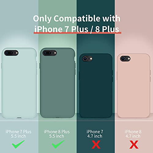 Cordking iPhone 8 Plus Case, iPhone 7 Plus Case, Silicone Ultra Slim Shockproof Phone Case with [Soft Anti-Scratch Microfiber Lining], 5.5 inch, Black