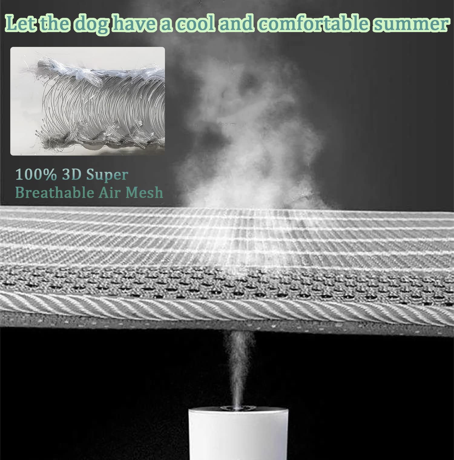 REEZEIVI Breathable Dog Crate mat with Anti-Slip Bottom,3D air mesh Pet Crate pad,Non-stuffy Dog Sleeping mat Bed,pet mat, Machine Washable Pet Mat for Dog Sleeping (30X19, Sliver Grey Mat)