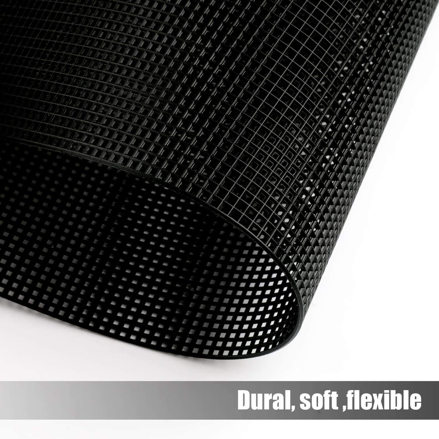 6pcs Plastic Mesh Canvas Sheets, 10 CT Plastic Eye Mesh Sheets for Embroidery Making Divider, Cross Stitch Acrylic Aida Mesh Screen for Yarn Crafts Knit DIY Crochet Projects (13x10inch, Black)