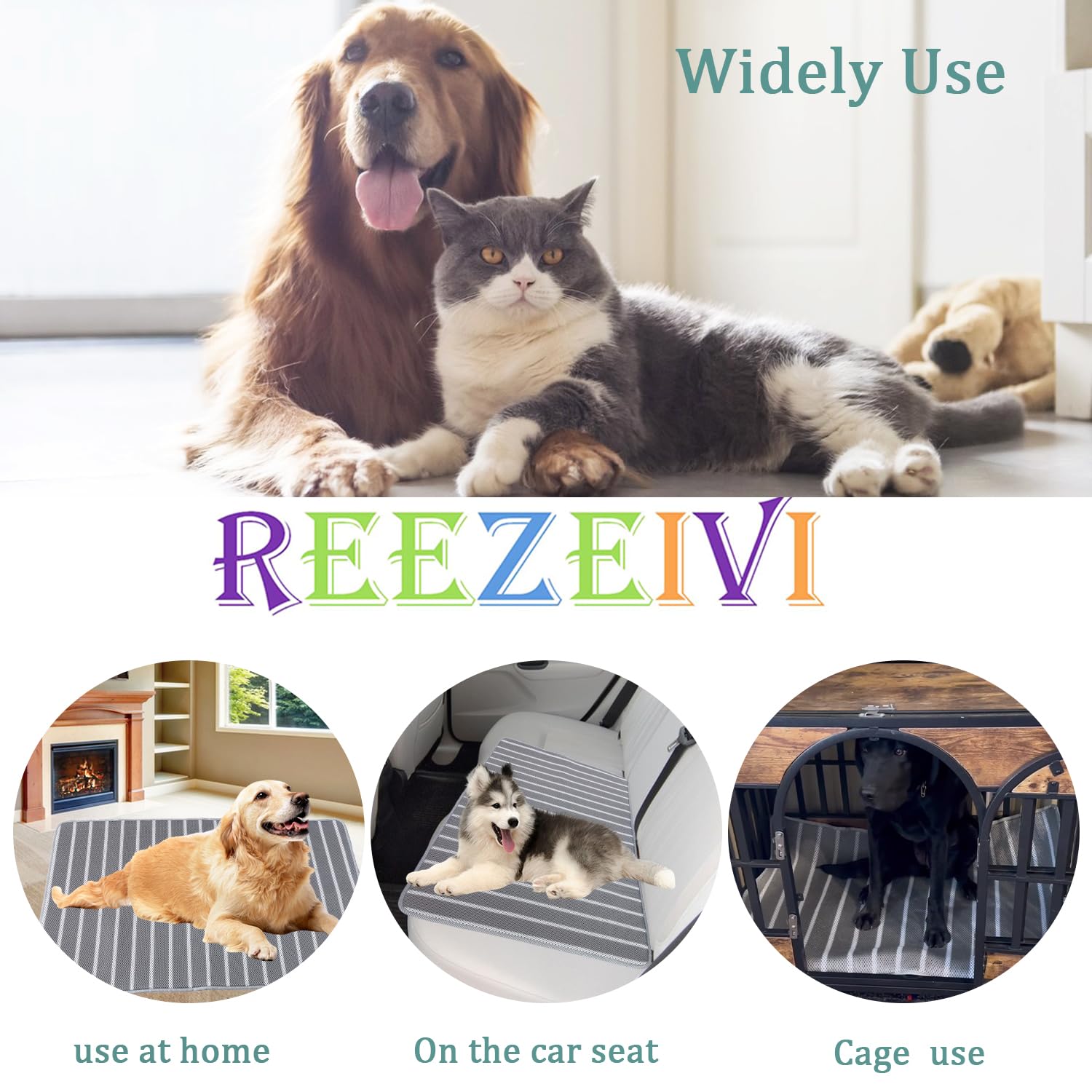 REEZEIVI Breathable Dog Crate mat with Anti-Slip Bottom,3D air mesh Pet Crate pad,Non-stuffy Dog Sleeping mat Bed,pet mat, Machine Washable Pet Mat for Dog Sleeping (30X19, Sliver Grey Mat)