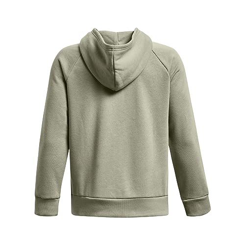 Under Armour Boys' Rival Fleece Big Logo Hoodie, (504) Grove Green / / Black, X-Large Plus
