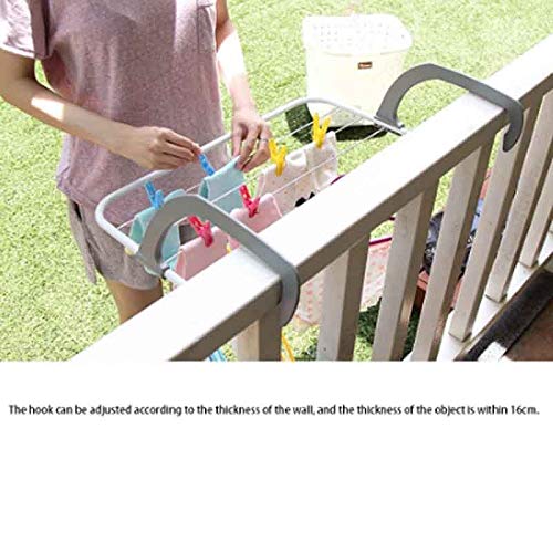 JEONSWOD Clothes Hanger Window Balcony Window Sill Drying Rack Folding Hanging Clothes Rack Balcony Drying Shoe Clothes Rack