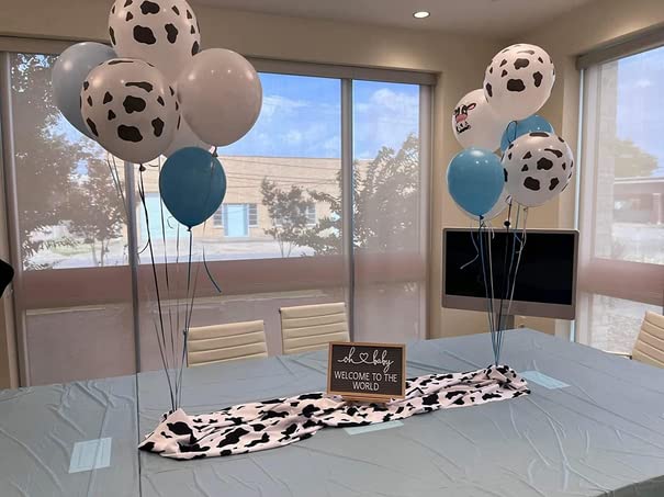 Yutone 59" Wide 4.0 OZ Fabric by 100% Polyester Cow Design Print Fabric,White/Black, for Party Derss by The Yard (White Ground)