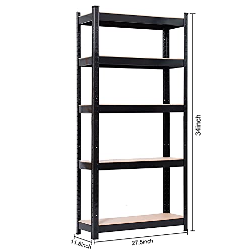 WESTHL 5 Tier Storage Rack,Heavy Duty Metal Shelving Unit Storage Rack Unit Garage Storage Shelf for Kitchen Storage Cabinet Organization